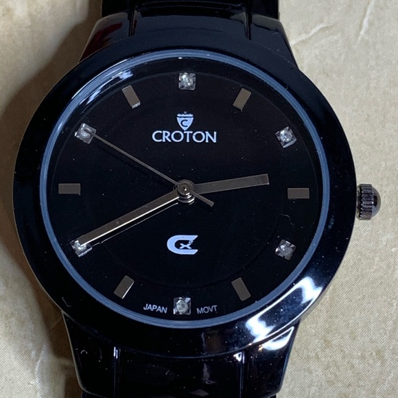 Croton | Accessories | Nwot Croton Wrist Watch W Diamond Inlays | Poshmark